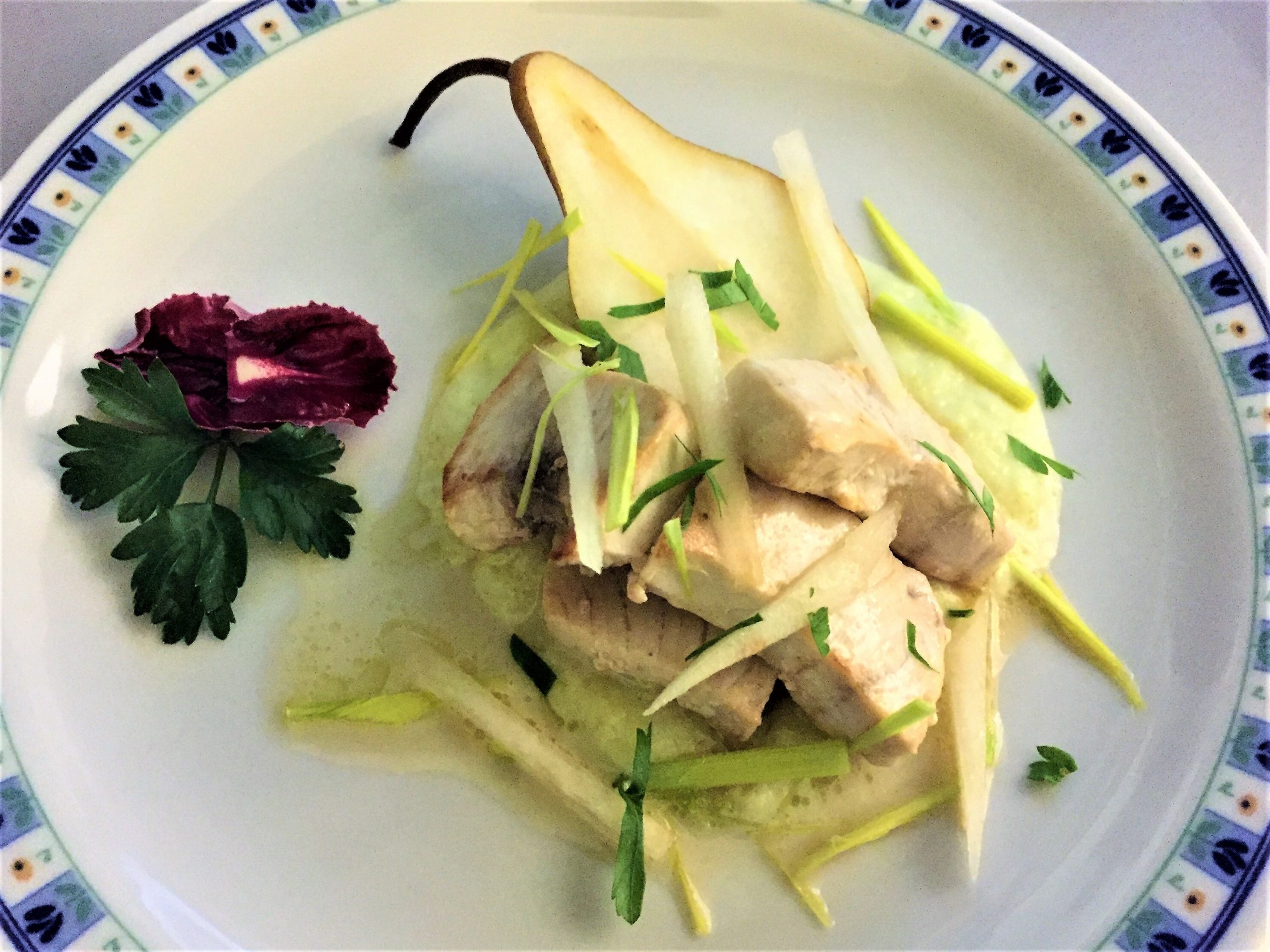 Ricetta di Pesce spada con porro e pera - alberto-arienti.com